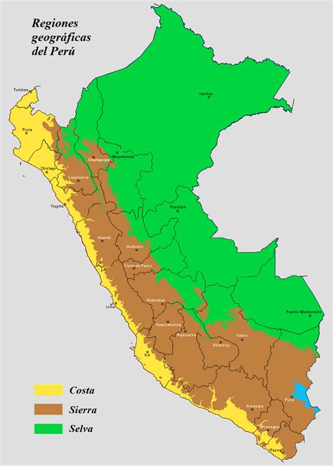 Mapa De La Region Sierra Del Peru