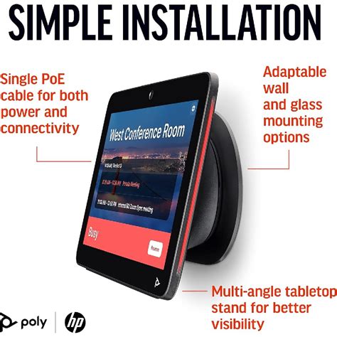 Poly Singapore Poly Video Conferencing Poly Tc Poly Tc10 Touch Screen Controller Black