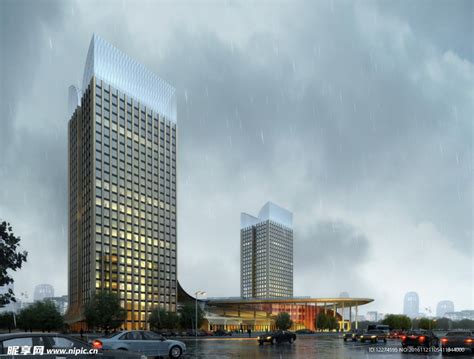 雨景建筑设计图建筑园林自然景观设计图库昵图网