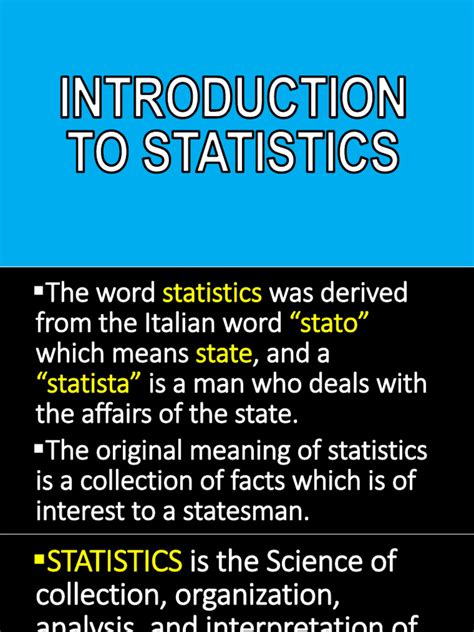 1 Introduction To Statistics 1 Pdf Statistics Statistical Theory