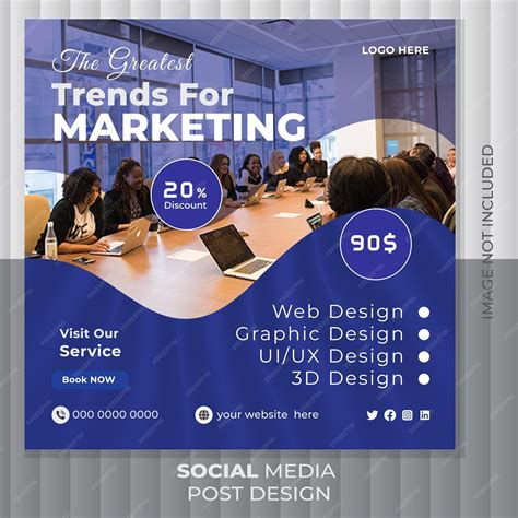 비즈니스 소셜 미디어 포스트 디자인 템플릿 프리미엄 벡터