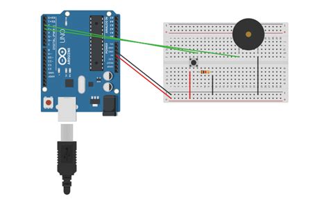 Circuit Design Buzzer Ve Button Tinkercad