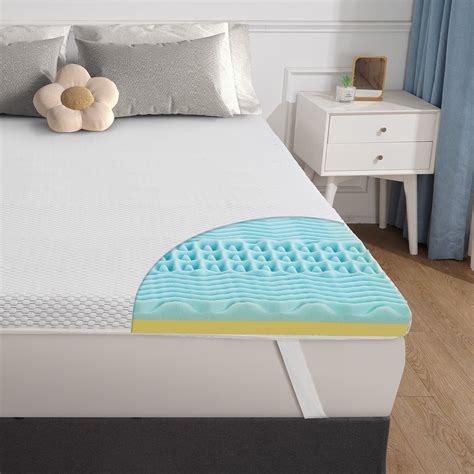 Marnur 3 7 Zone Gel Memory Foam Mattress Topper Queen Size