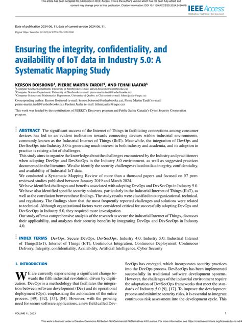 Pdf Ensuring The Integrity Confidentiality And Availability Of Iot Data In Industry 5 0 A