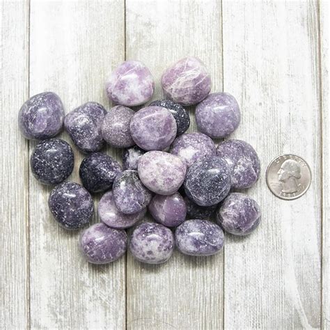 Natural Lepidolite Tumbled Stones Wellness Crystal Healing Crystal Stone And Gemstones Reiki