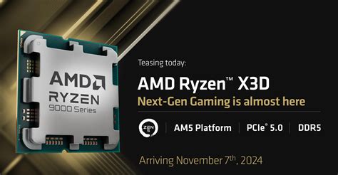 Amd Next Gen X3d Chips Slated To Launch Nov 7