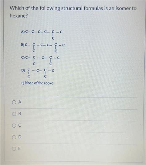 Solved Which of the following structural formulas is an | Chegg.com