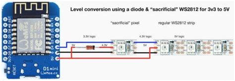 Cheating At 5V WS2812 Control To Use 3 3V Data Esp8266 Projects Arduino Wifi Microcontrollers