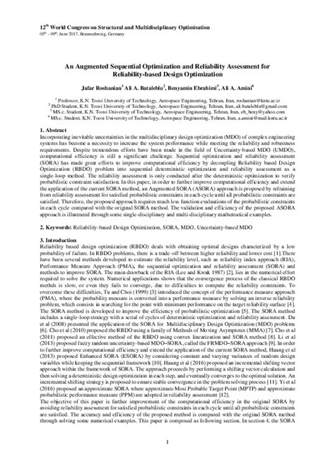 pdf an augmented sequential optimization and reliability assessment
