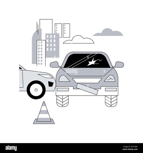 Traffic Accident Abstract Concept Vector Illustration Road Accident