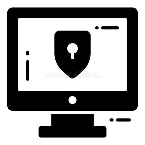 Display Protection And Security Vector Icons Set Cyber Computer