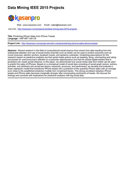 Data Mining Ieee 2015 Projects Pdf