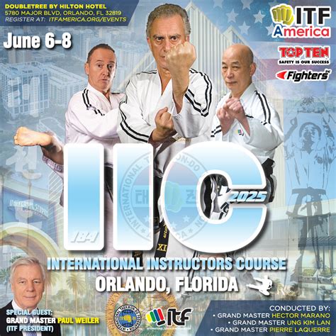 2025 Itf International Instructor Course Orlando Florida Usa Itf America