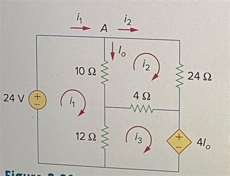 Solved Use Mesh Analysis To Find The Current Io In The Chegg