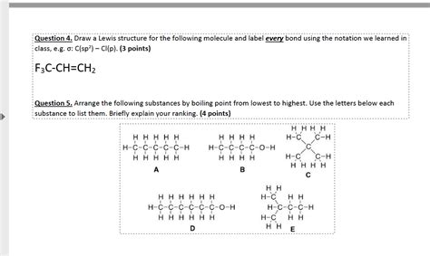 Solved Question Draw A Lewis Structure For The Following Chegg