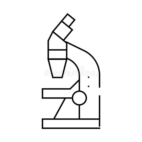 Microscope Tool Line Icon Vector Illustration Sign Stock Vector Illustration Of Isolated