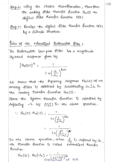Iir Filters In Digital Signal Processing Lecture Notes