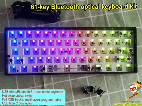 Bluetooth Optical Keyboard Kit Custom Wireless Optical Key Switch Keyboard Diy Kit