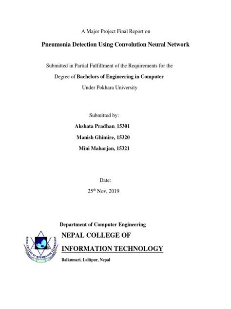Pneumonia Detection Using Convolution Neural Network Pdf Artificial