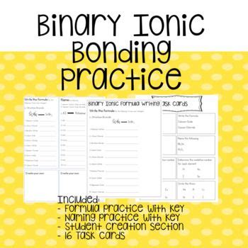 Ionic Bonding Practice Formula Writing Naming Babe Creation