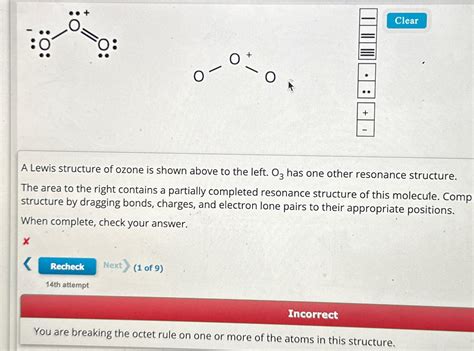 Solved A Lewis structure of ozone is shown above to the | Chegg.com