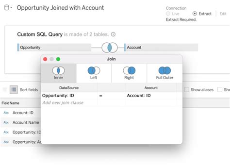 Salesforce Data Source Join 2 Custom Sql Queries
