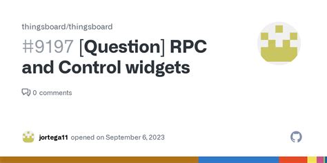 Question Rpc And Control Widgets · Issue 9197 · Thingsboard