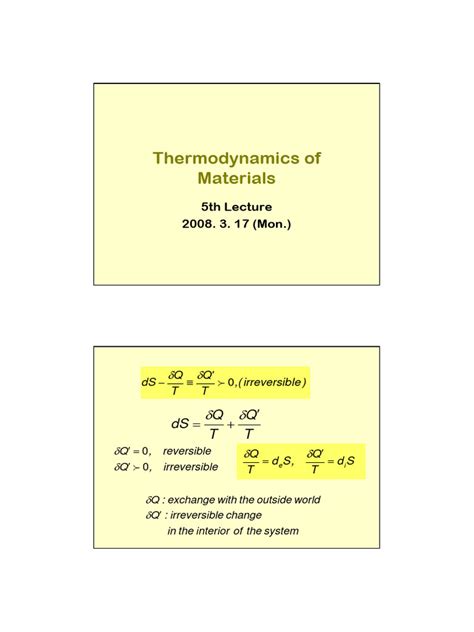 Termodynamics Notes Pdf Entropy Heat