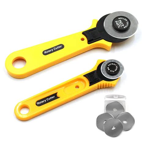 로타리 커터 28mm 45mm 원형 컷 블레이드 패치 워크 롤러 휠 라운드 나이프 패브릭 가죽 공예 커터 Diy 재봉 액세서리