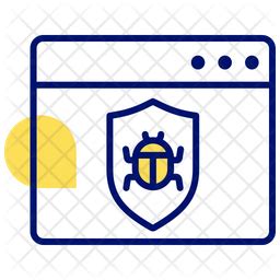 Internet Bug Icon Download In Colored Outline Style