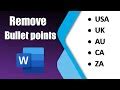 How To Remove Bullet Points In Word Document The Graphic Home