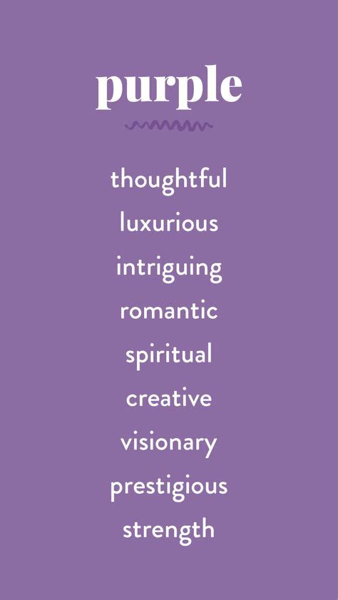 Purple Psychology Of Color Ideas Color Psychology Psychology Brand Colors