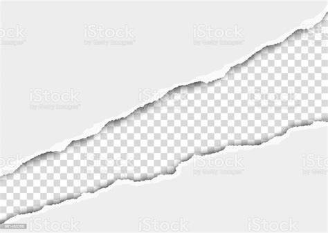 흰 종이의 시트에 대각선 긴 구멍을 찢 어 투명 한 결과 배경입니다 벡터 템플릿 종이 디자인 찢겨진에 대한 스톡 벡터 아트 및 기타 이미지 Istock