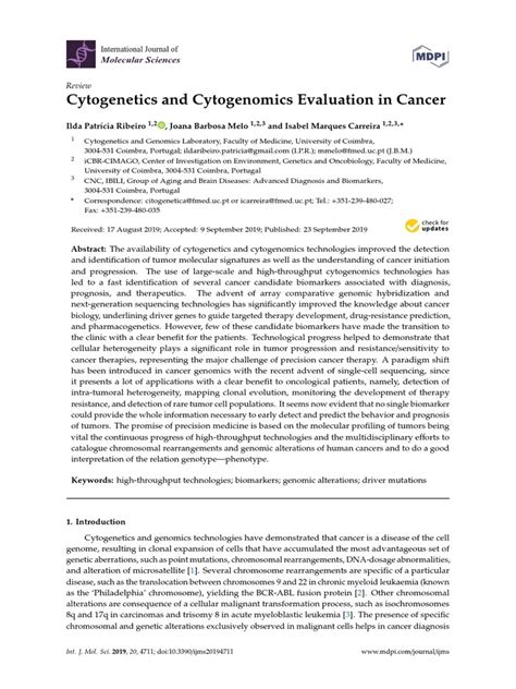 Cytogenetics On Cancer Pdf