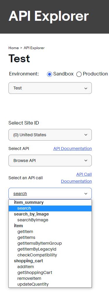 Use The API Explorer To Try Out APIs EBay Developers Program