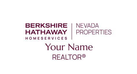 Berkshire Hathaway Homeservices Nevada Properties Name Badges For Realtors And The Real Estate