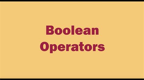 Searching With Boolean Operators Youtube