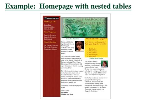 PPT Lecture Designing A Web Page With Tables PowerPoint Presentation ID