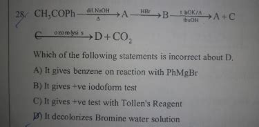 CH 3 COPh Dil NaOH A HBr StudyX