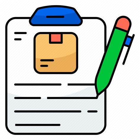 Logistic Contract Agreement Signature Parcel Package Agreementicons Icon Download On