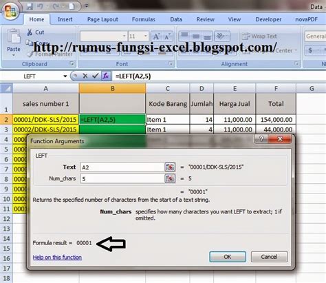 Rumus Fungsi Excel Mengambil Kata Dari Kiri Di Excel