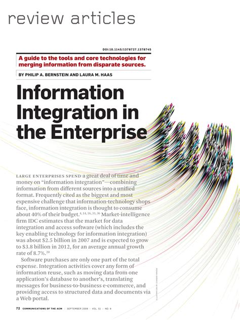 Pdf Information Integration In The Enterprise