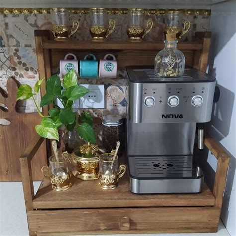 خرید و قیمت استند چوبی کافی بار اسپرسوساز کشودار از غرفه فام چوب