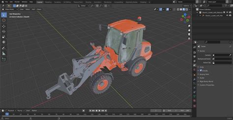 Electric Loader With Material Handling Arm D Model Ds Blend C D Fbx Max Ma Lxo
