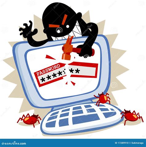 password hack stock vector illustration of danger hack 17289910