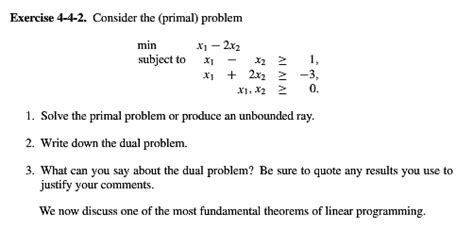 Consider The Primal Problem Solve The Primal