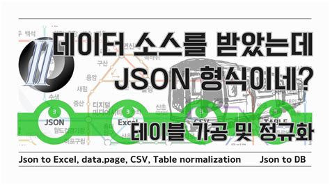 Json 데이터 파일을 Table로 변환하기 Ii Youtube