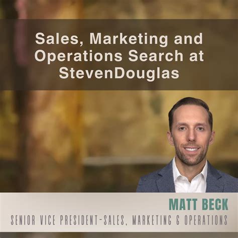Sales Marketing And Operations Search At Stevendouglas Stevendouglas