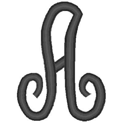 Fancy Script Monogram Font Embroidery Digital File Etsy
