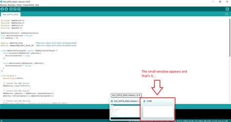 Serial Monitor Small Window Is Present But Actual Window Is Nowhere To